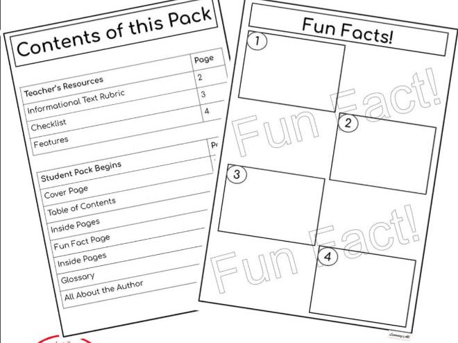 Information Writing Booklet | Teaching Resources