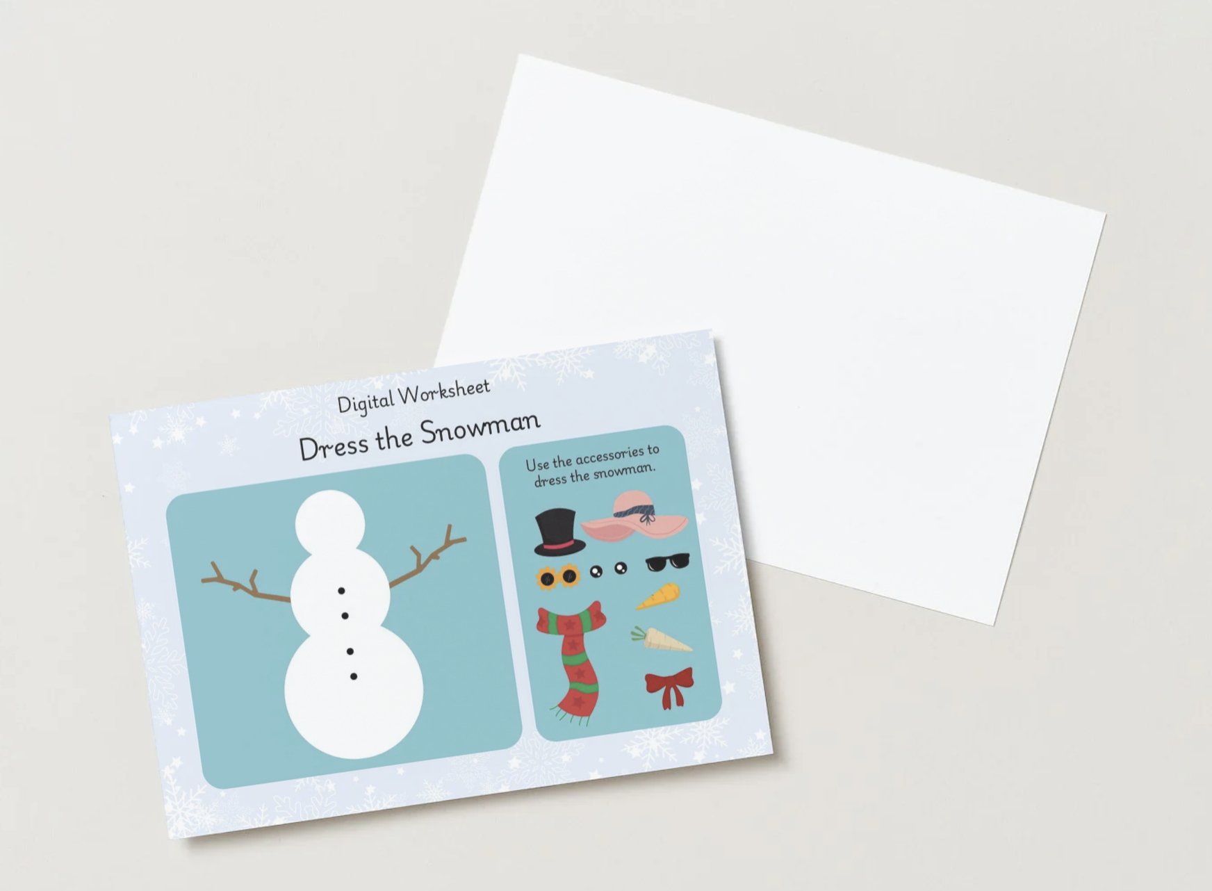 Dress the Snowman – Digital Winter Activity Worksheet (EYFS / KS1 ...