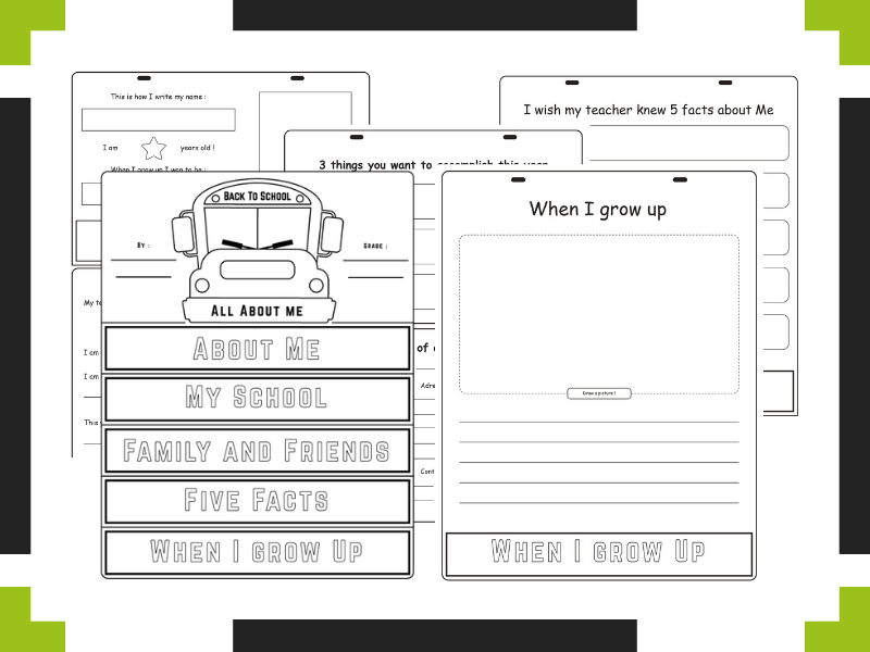 All About Me Flip Book : Back to School Activity for the Beginning of ...
