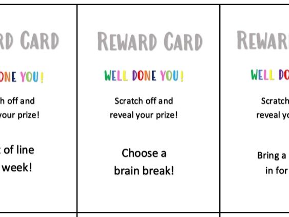 Scratch Card Reward Cards! | Teaching Resources