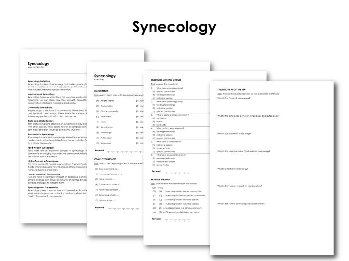 Synecology | Teaching Resources