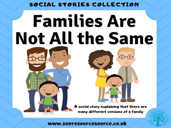 Families Do Not All Look the Same Social Story | Teaching Resources