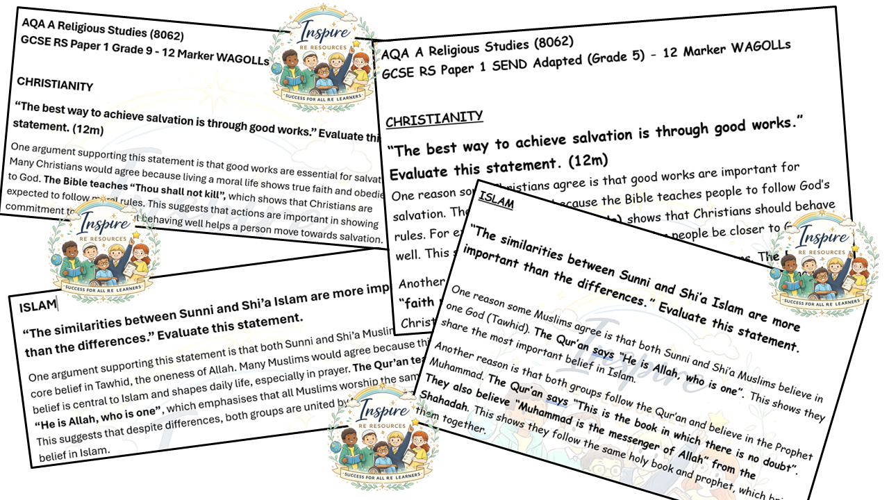 Grade 9 Model Answers – GCSE RS Christianity and Islam (High-Level ...