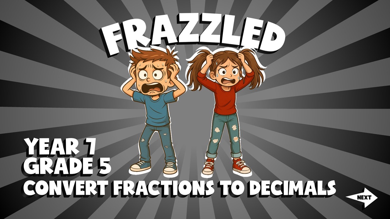 Convert Fractions to Decimals FRAZZLED Maths Game | No-Prep Year 7 ...