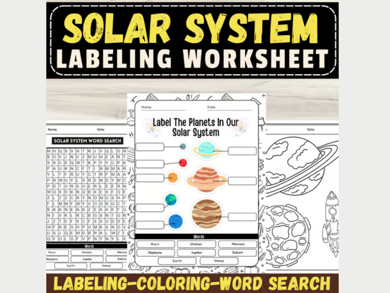 Label The Planets In Our Solar System: Labeling Worksheet for Planets ...