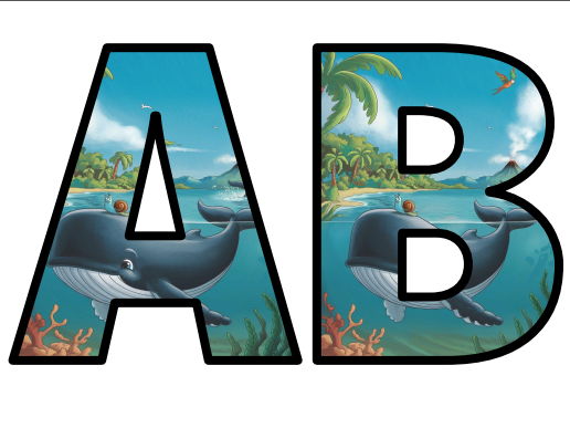 Julia Donaldson Book The Snail on the Whale Lettering Set Display Title ...