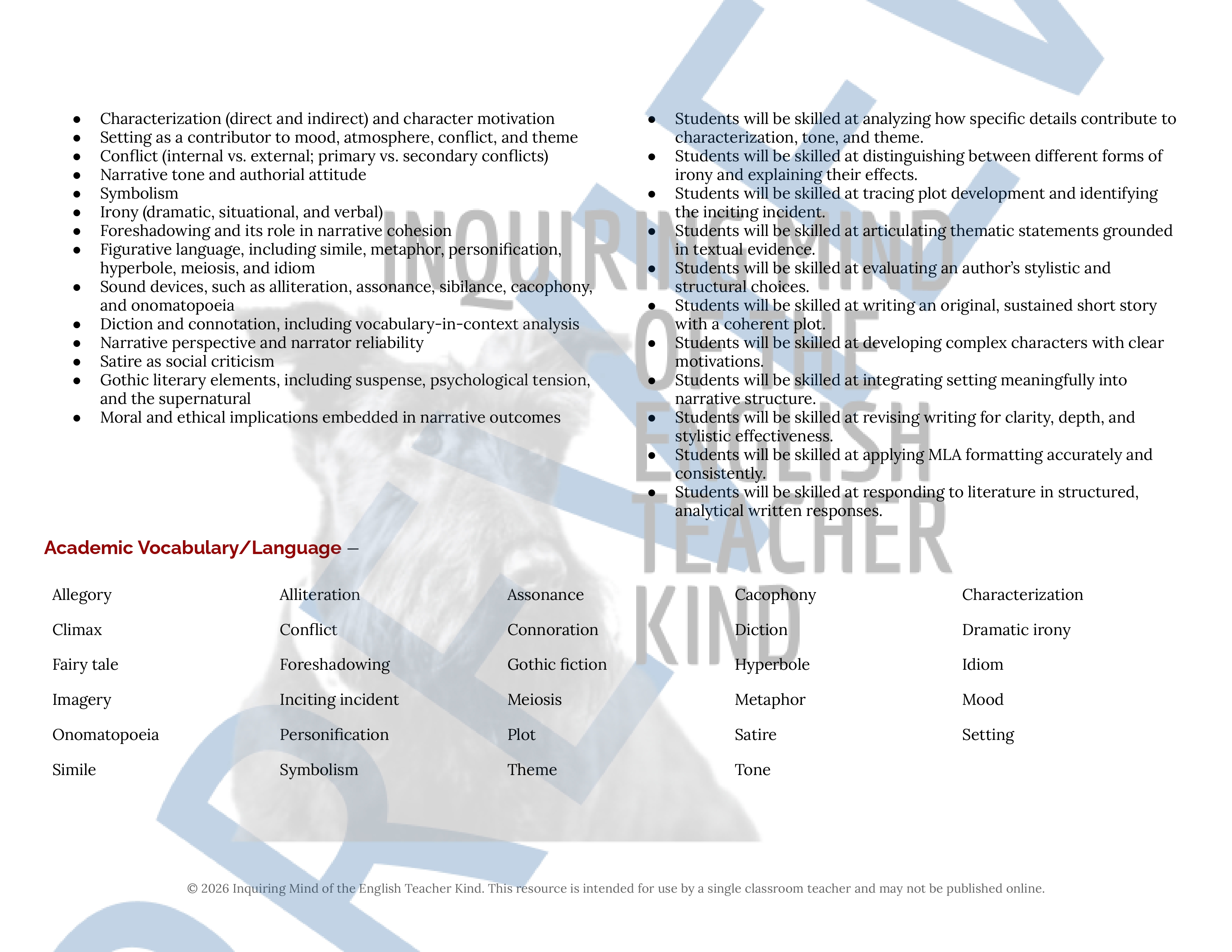 Creative Writing Unit Plan and Narrative Project | Love Stories ...