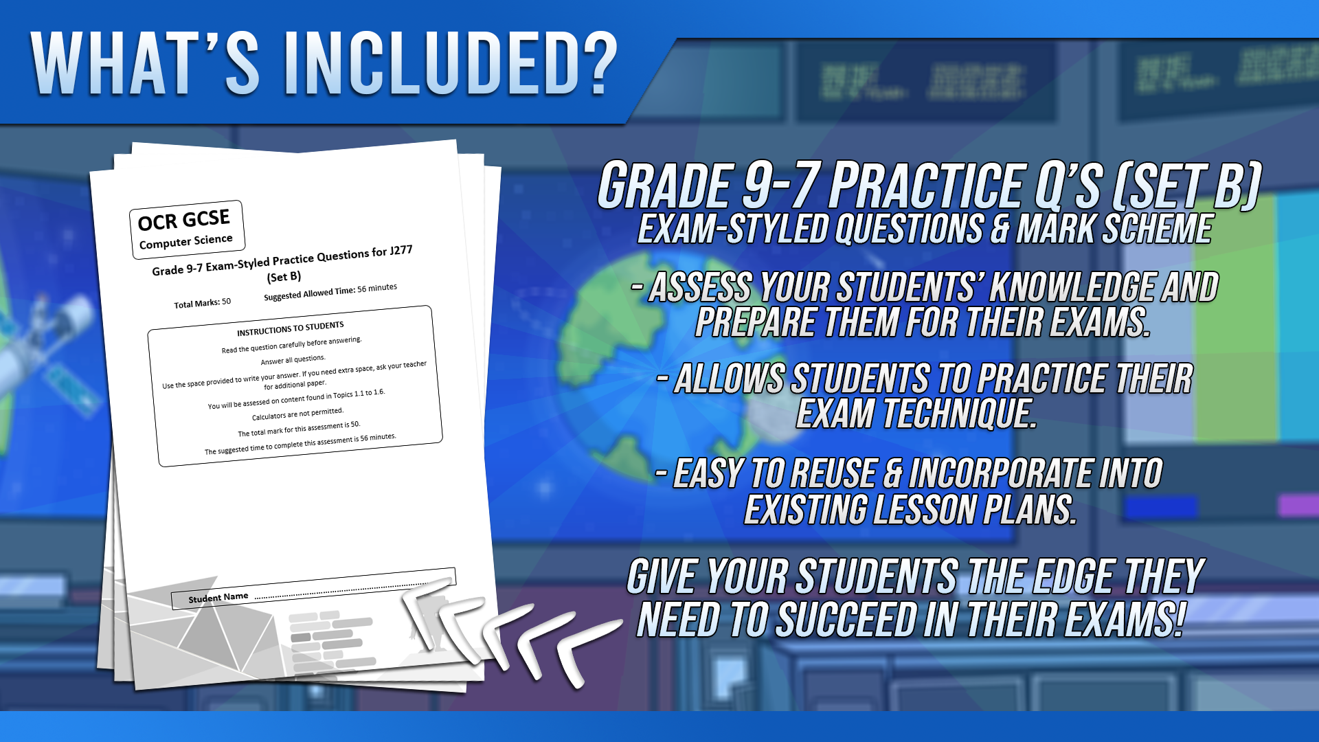 Grade 9-7 Practice Questions (Set B) - OCR GCSE J277 | Teaching Resources