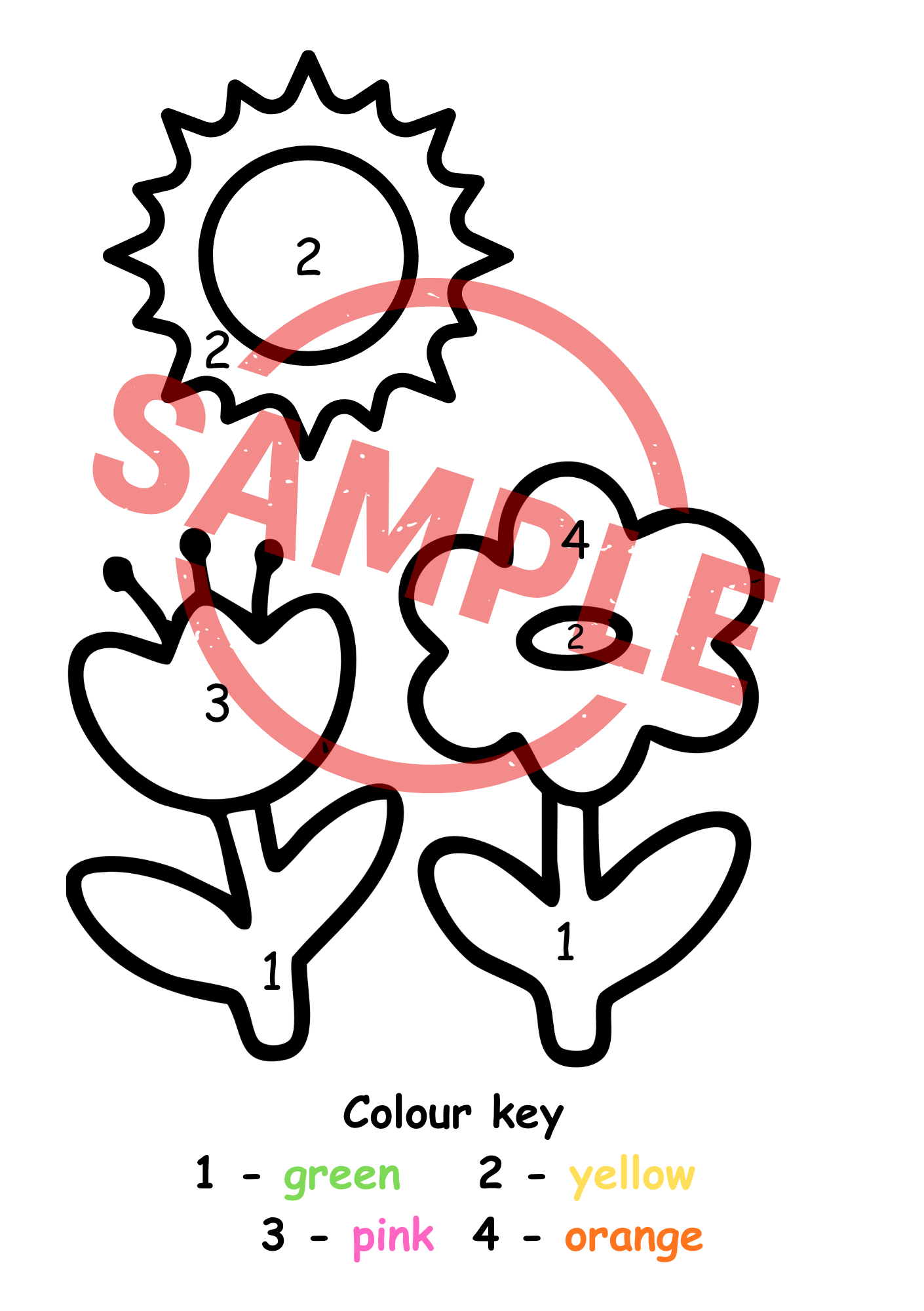 Spring Colour by Number – Printable Worksheet for Ages 3–5 (KS1 ...
