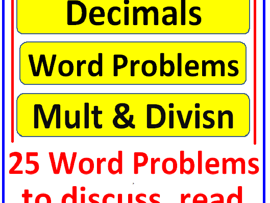 Decimals Word Problems Multiplication And Division Teaching Resources