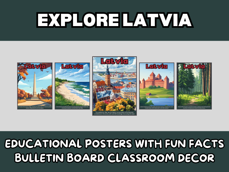 Explore Latvia Europe – Educational Posters with Fun Facts | Bulletin ...