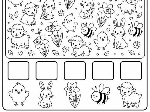 I Spy Spring Season Special Counting and Colouring Sheet | Teaching ...