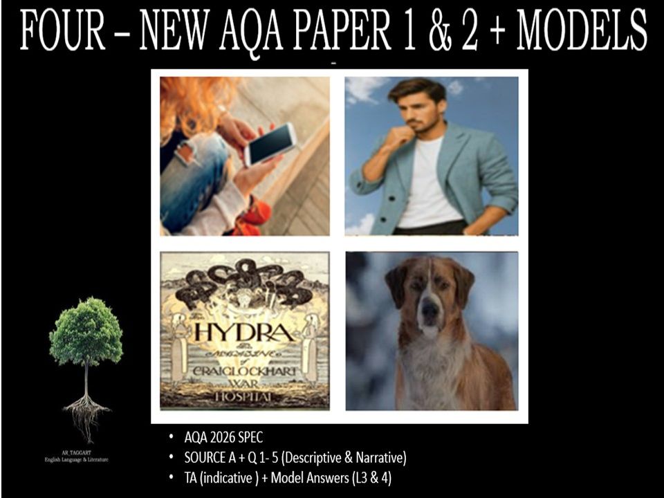 FOUR - NEW AQA PAPER 1 & 2 | 2026 FULL MOCKS | MODELS | Teaching Resources