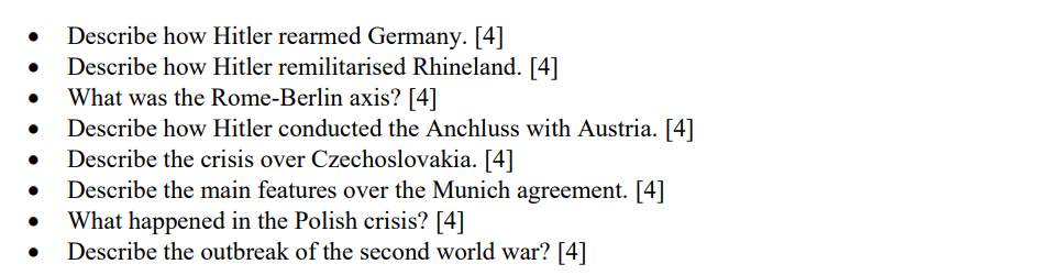 0470 / 0977 CIE IGCSE History Expected Exam Questions | Teaching Resources