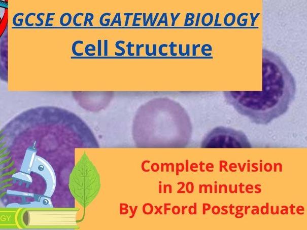 GCSE OCR GATEWAY BIOLOGY : CELL STRUCTURES COMPLETE REVISION | Teaching Resources