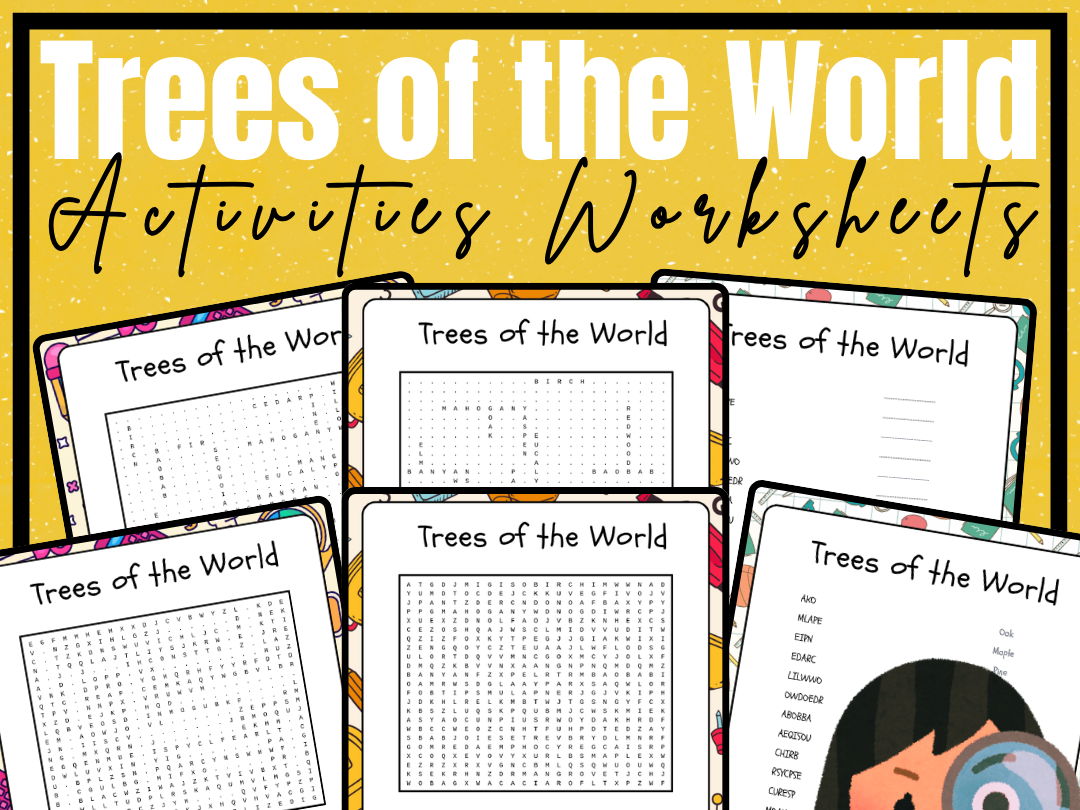 Trees of the World - Word Search, Scramble & Reverse Search Fun! No ...