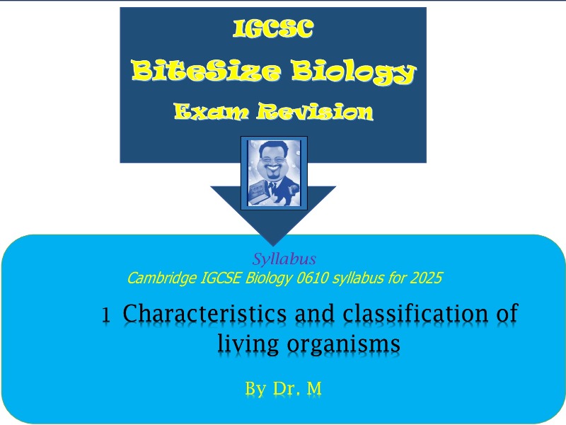 IGCSE BiteSize Biology-Characteristics & classification | Teaching ...