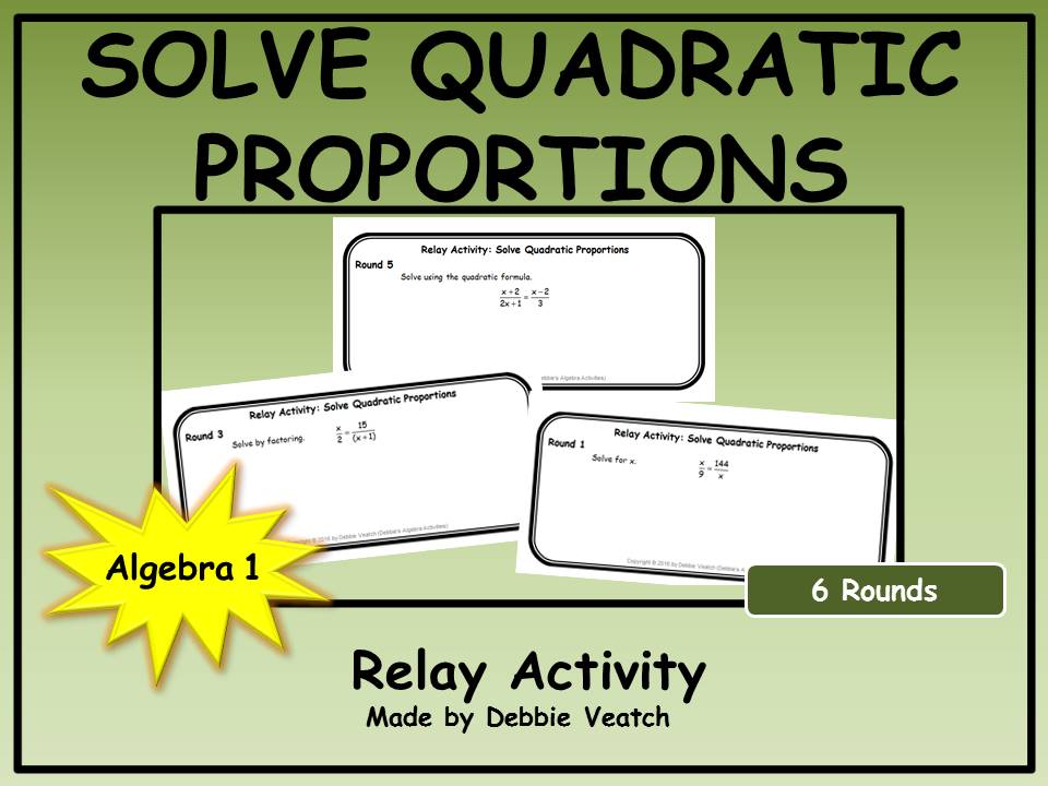 Solving Quadratic Equations Activity Tes - Tessshebaylo