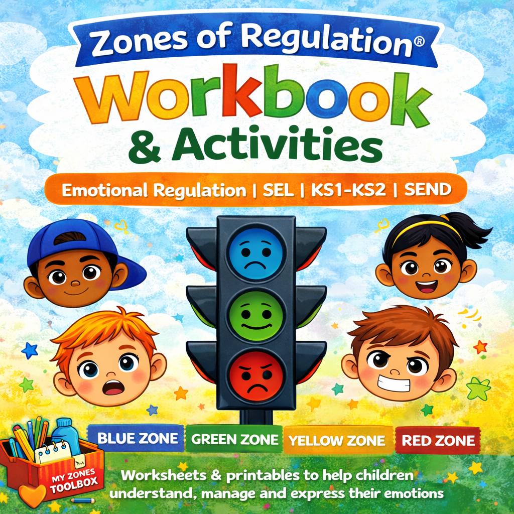 Zones of Regulation® Workbook & Activities| Emotional Regulation | SEL ...