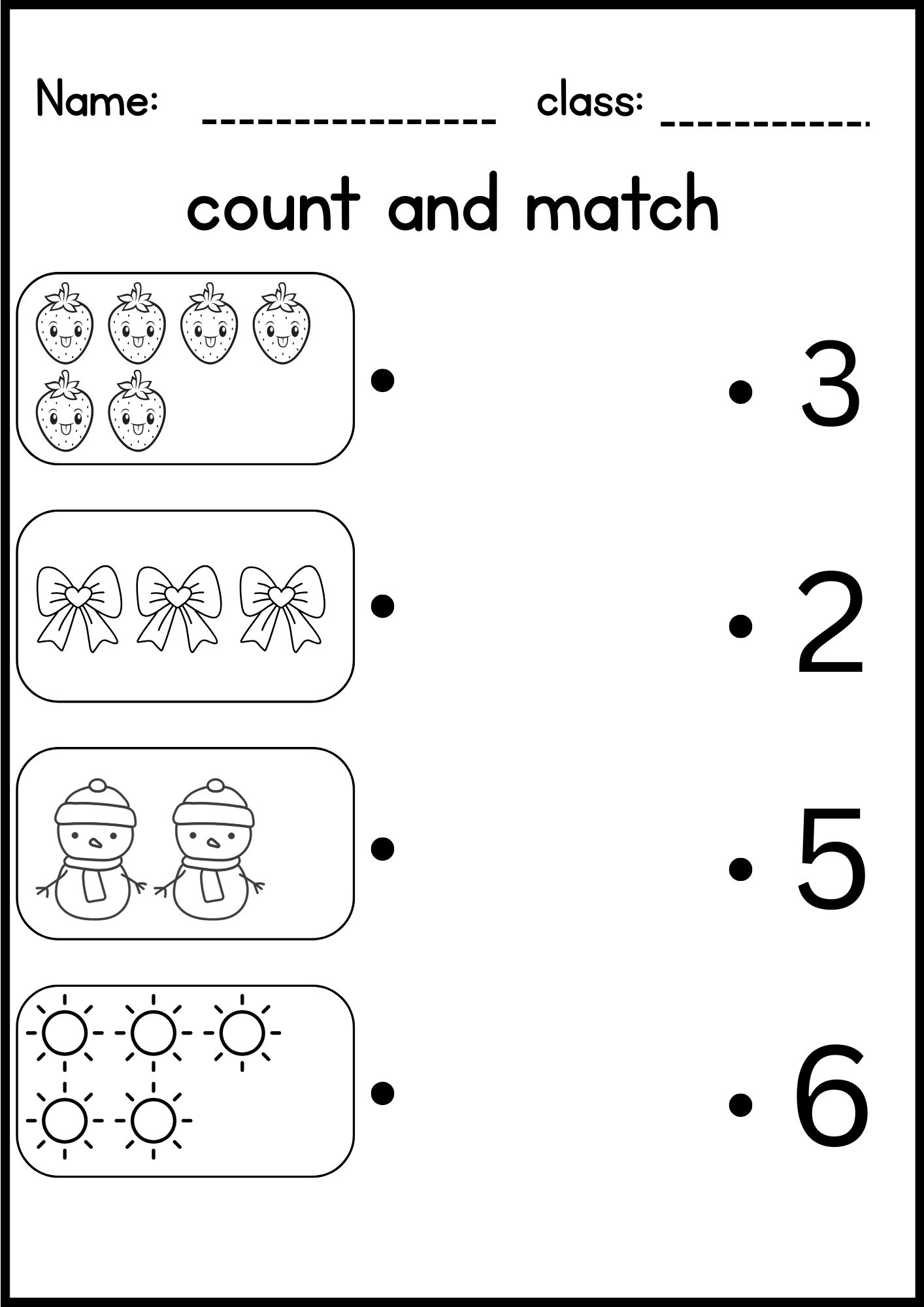 Count & Match Numbers Worksheets | 2 Pages | Teaching Resources