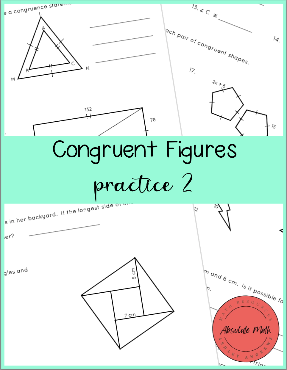 Congruent Figures Practice 2 | Teaching Resources