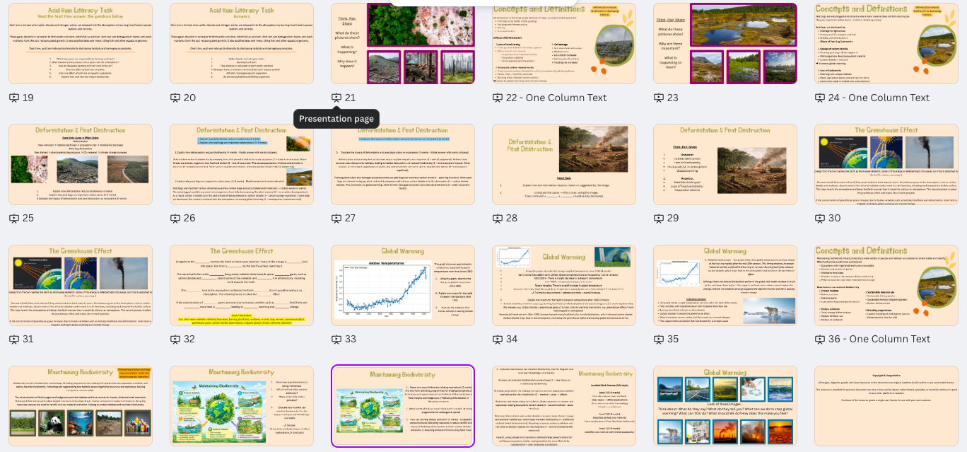 B17 Revision Lesson/Maintaining Biodiversity/With Answers/GCSE/AQA ...