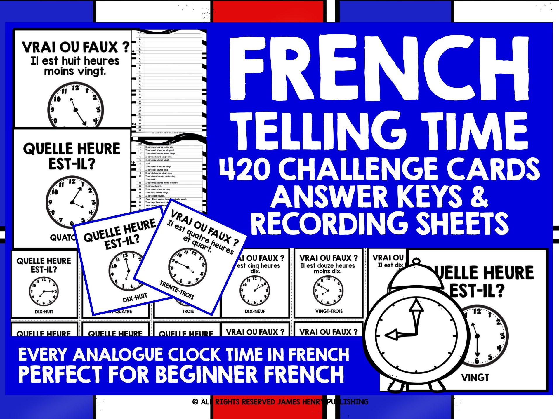 Secondary French resources: days, dates, months, seasons