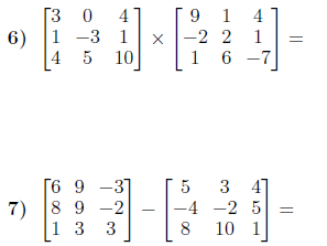 Operations with matrices worksheet (with solutions) | Teaching Resources