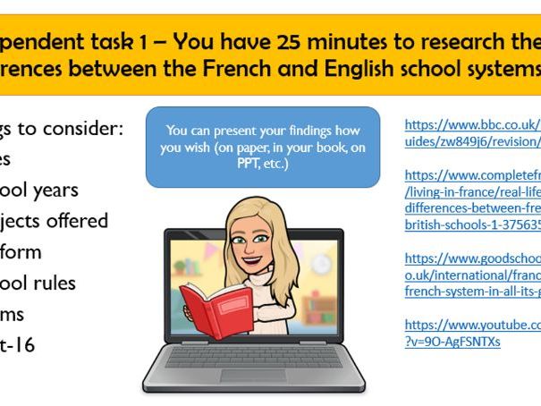 French and English school systems - adapted for remote learning ...
