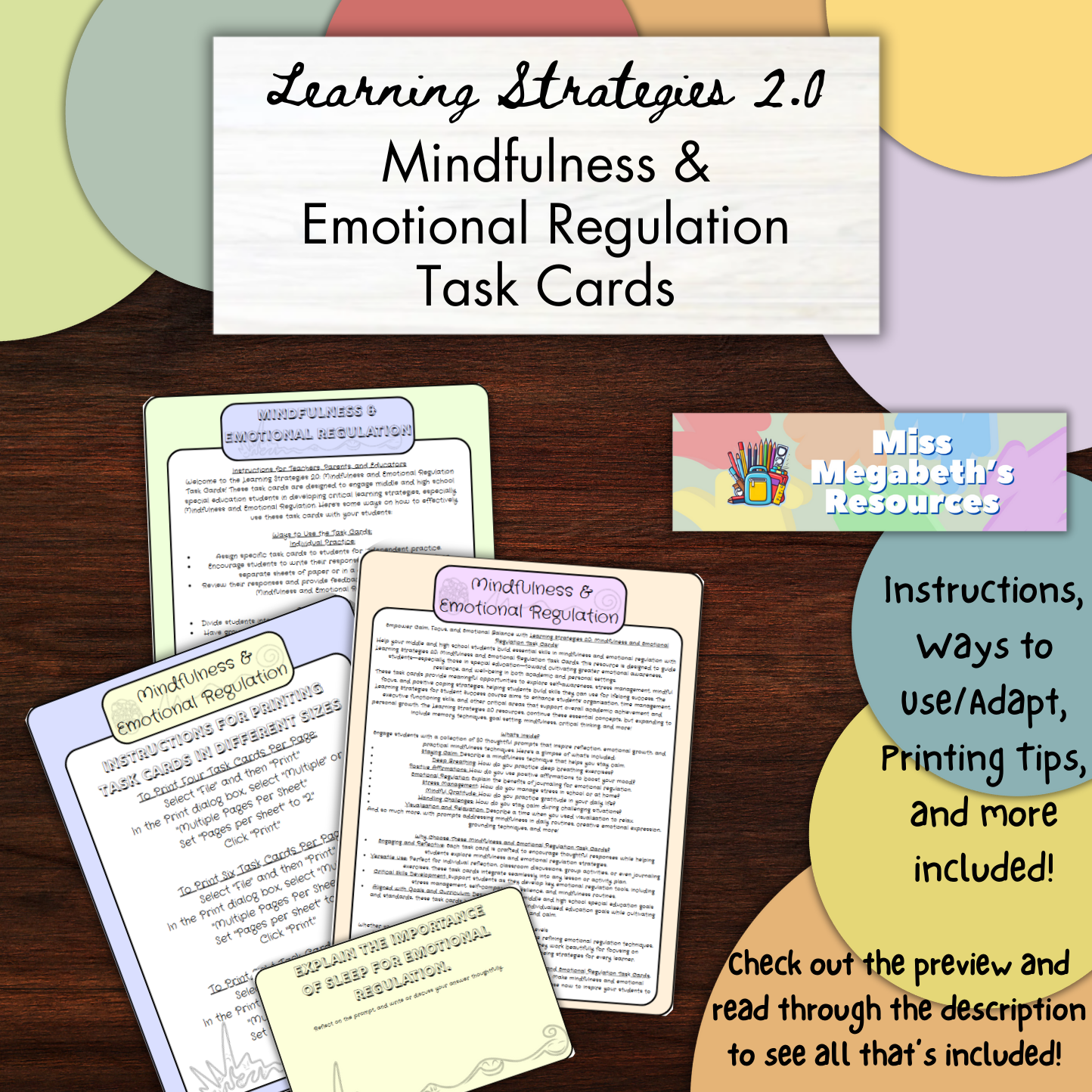Learning Strategies 2.0: Mindfulness and Emotional Regulation Task ...