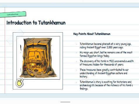 Unveiling Tutankhamun - Assembly/Lesson - 20 Slides | Teaching Resources