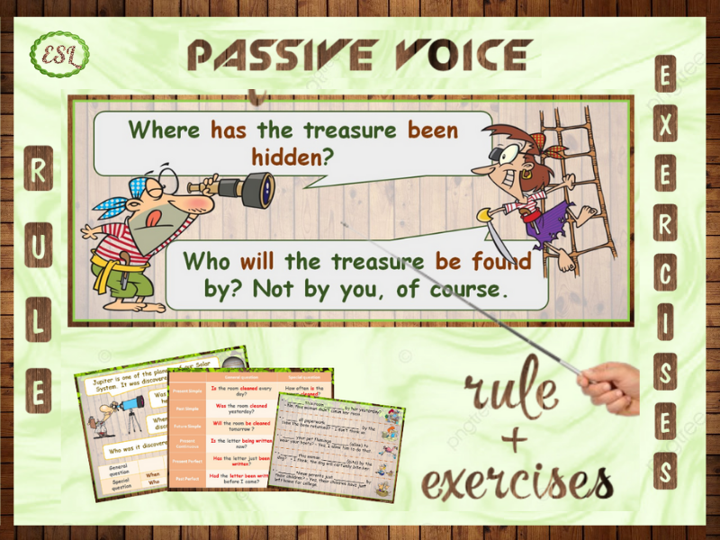 ESL Active And Passive Voice PowerPoint Rule Exercises Teaching ESL Active And Passive Voice PowerPoint Rule Exercises Teaching