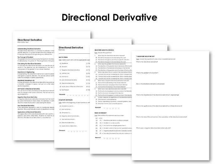 Directional Derivative Teaching Resources