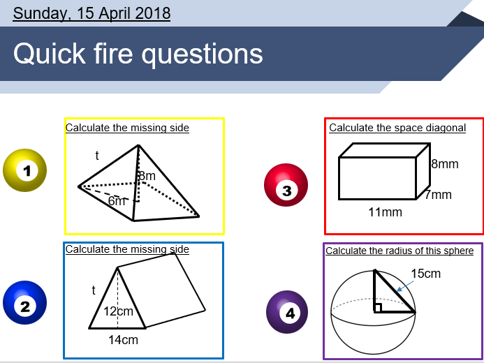 3D Pythagoras lesson | Teaching Resources