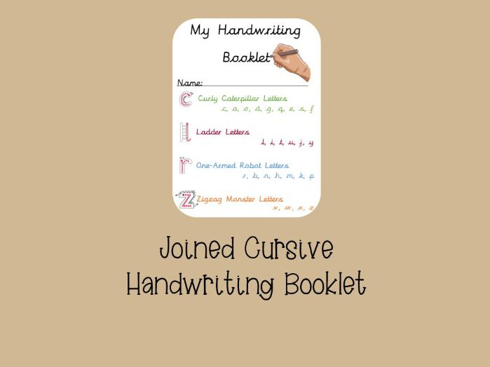 Joined Cursive Handwriting Booklet Teaching Resources