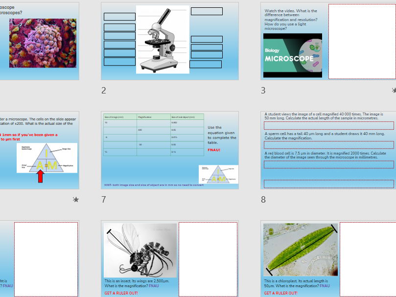 B1.1 The World of The Microscope Trilogy Triple Lesson Plan Digital ...