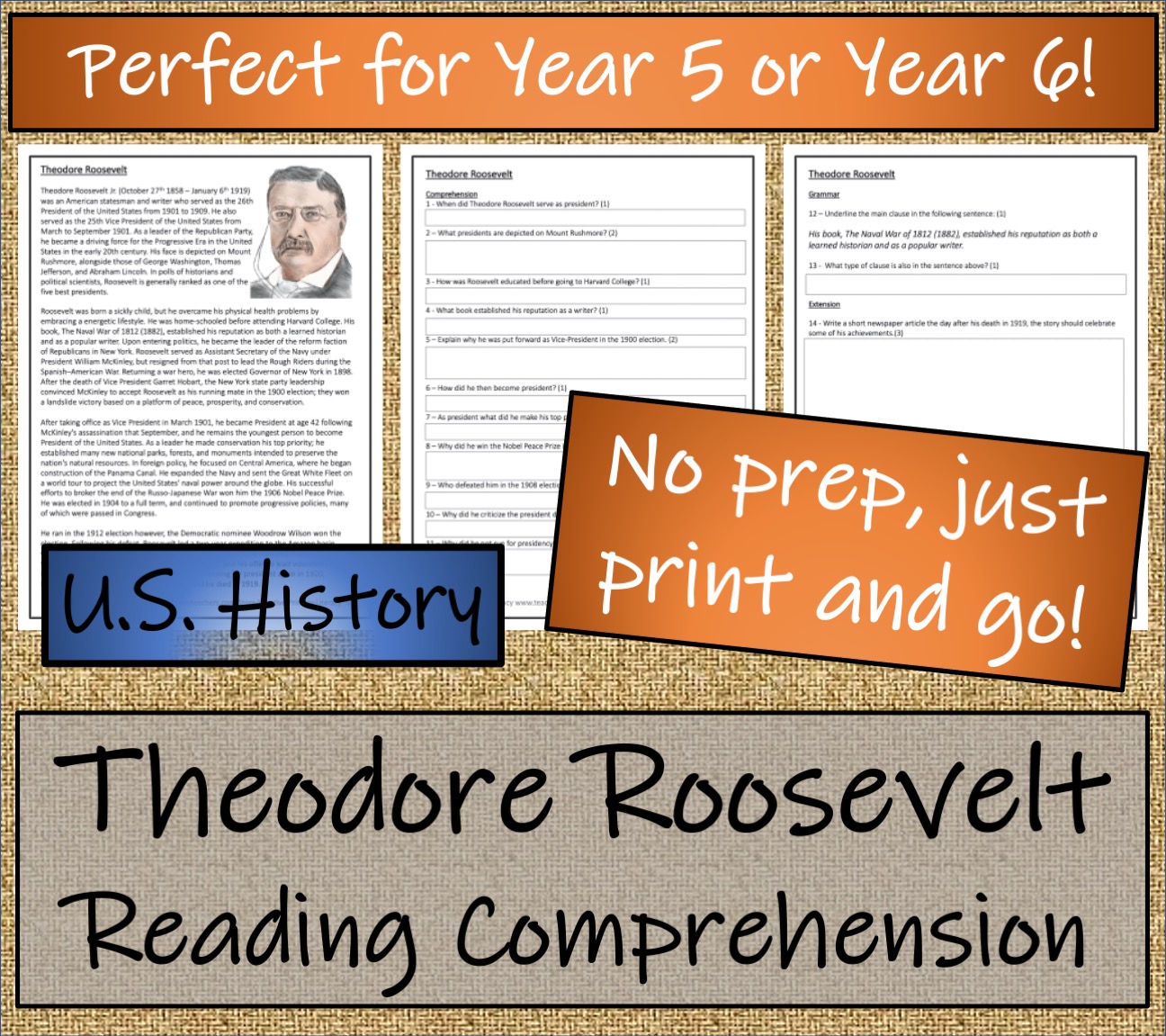 Theodore Roosevelt Worksheet