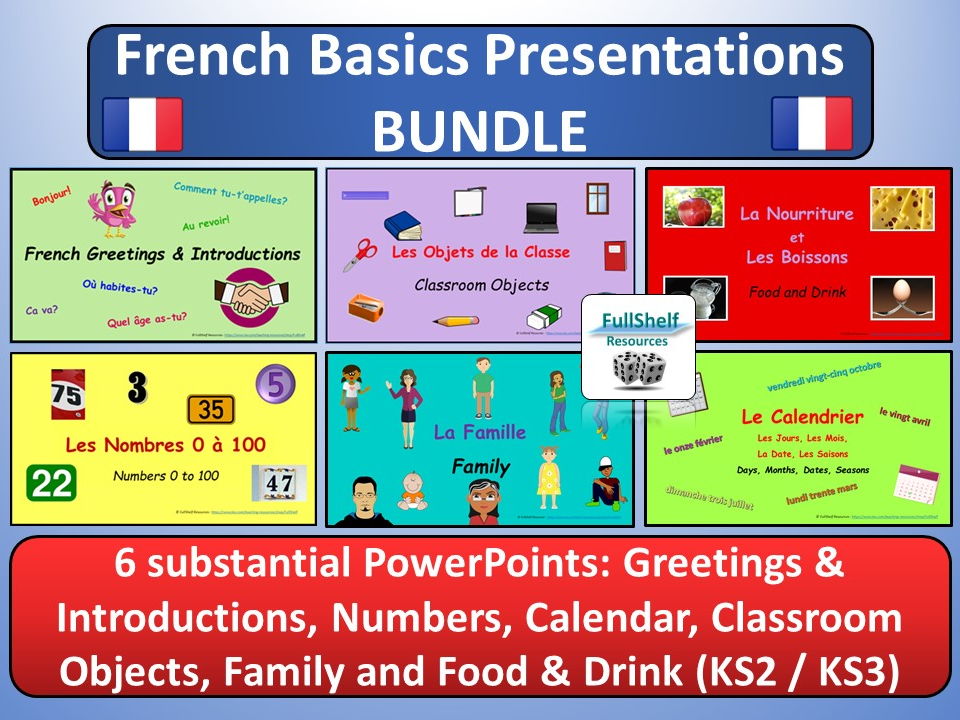 Elementary school French resources: math