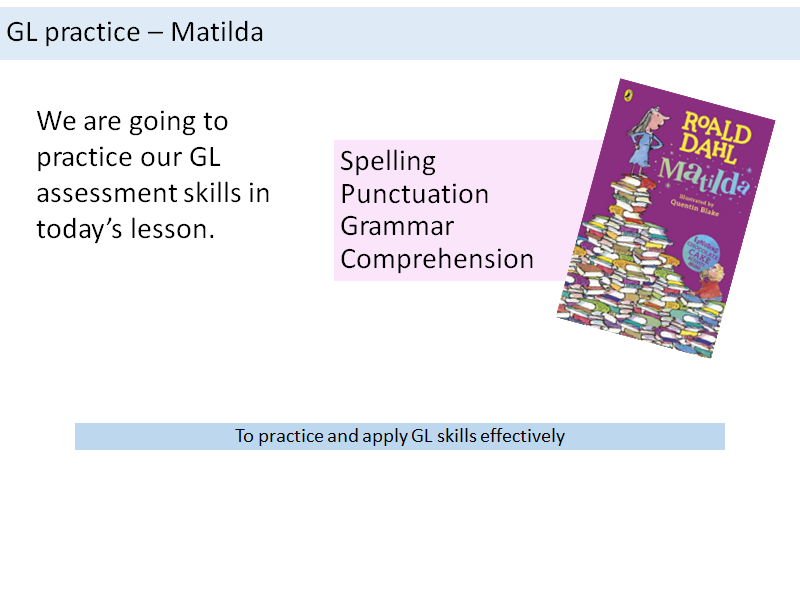 International GL Practice Progress Test Lesson Resources KS2 KS3