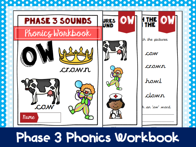 'Ow' Phonics Workbook by classroomowlresources | Teaching Resources