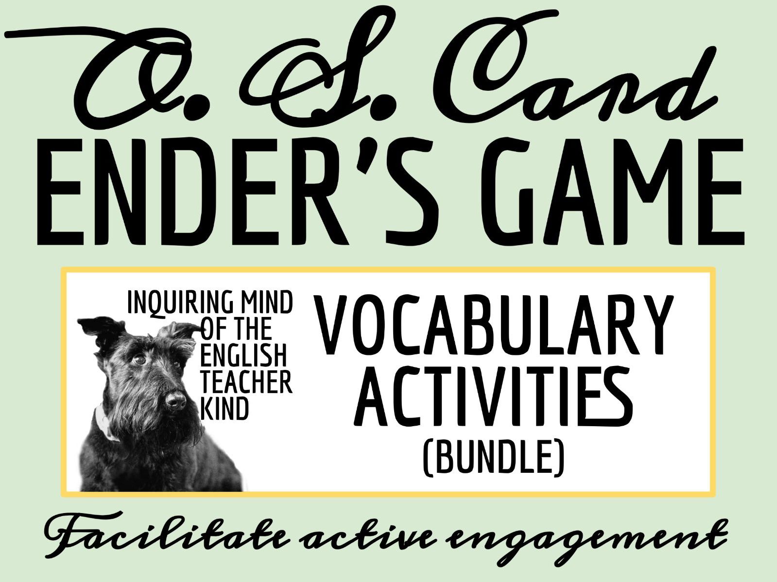 Ender's Game by Orson Scott Card Vocabulary Games Bundle | Teaching ...
