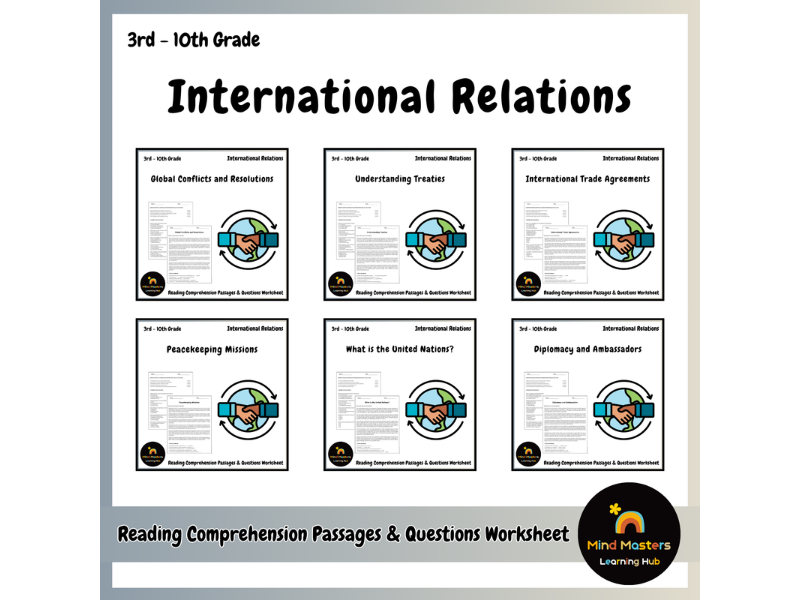 International Relations Reading Comprehension Passages & Questions ...