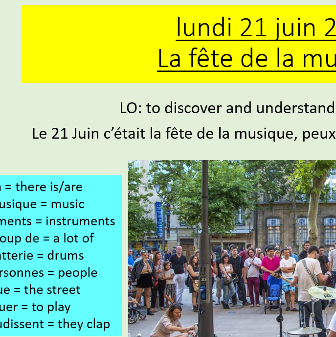La fête de la musique | Teaching Resources
