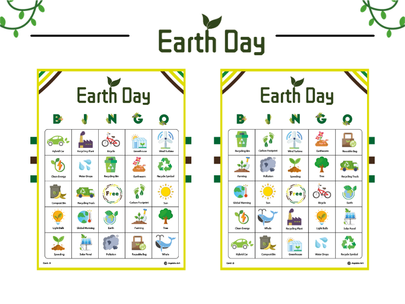 Earth Day Bingo Game Cards : Vocabulary Game for Kids | Free Version ...