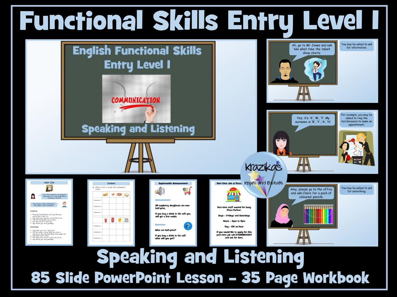 English Functional Skills Entry Level 1 Speaking and Listening ...