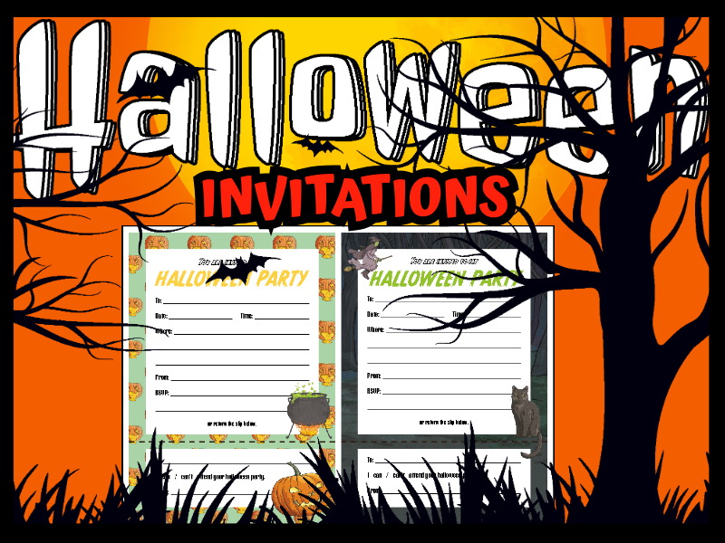 Halloween Party Invitations | Printable Classroom Halloween Invitation ...