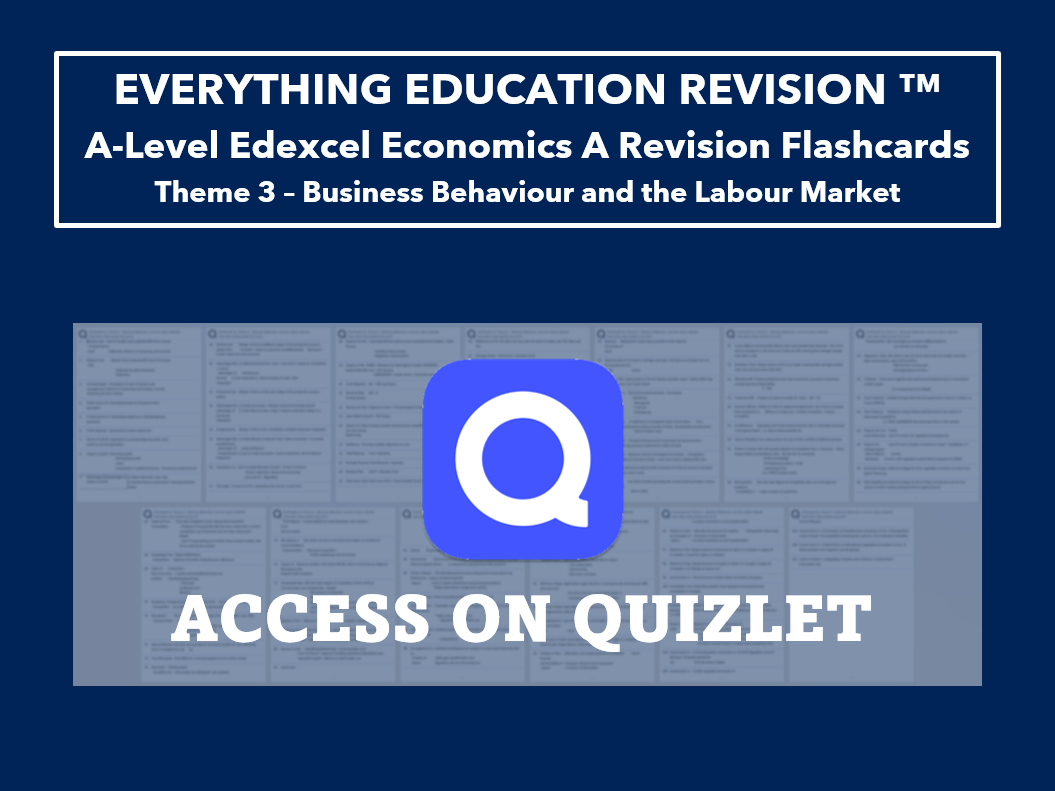 A-Level Edexcel Economics A Flashcards for Theme 3 – Business Behaviour ...