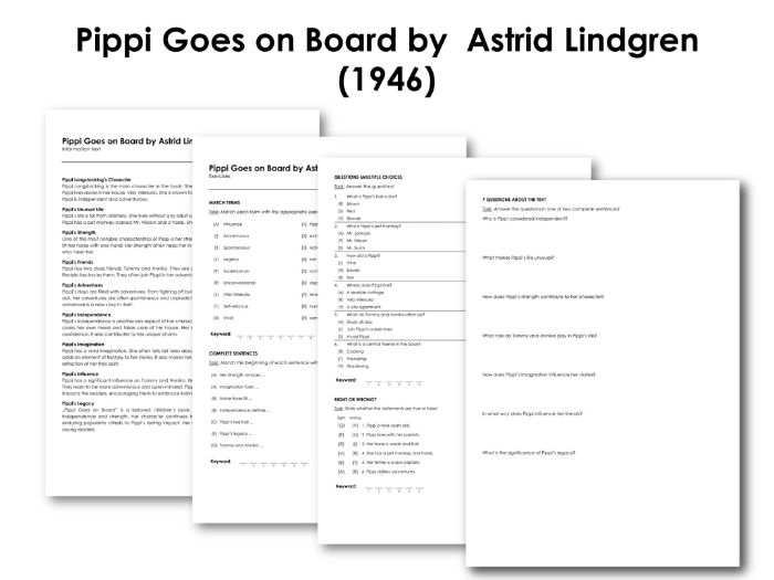 Pippi Goes on Board by Astrid Lindgren (1946) | Teaching Resources