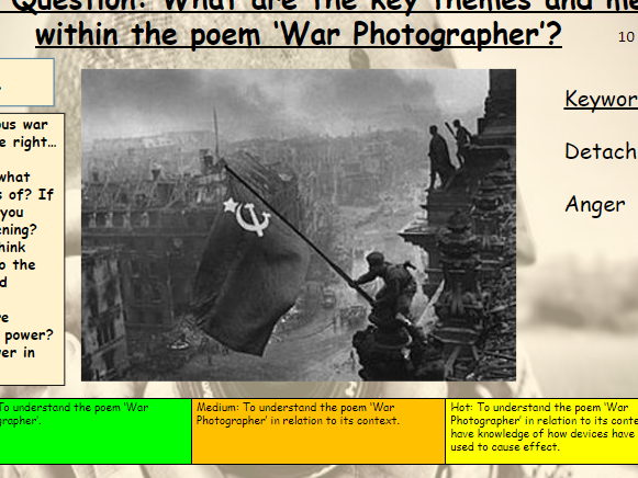 'War Photographer' Differentiated Poetry Lesson | Teaching Resources