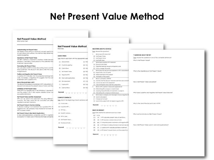 Net Present Value Method | Teaching Resources Net Present Value Method | Teaching Resources